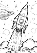 5 FREE Rocket Ship Coloring Page Printables - MOMtivational